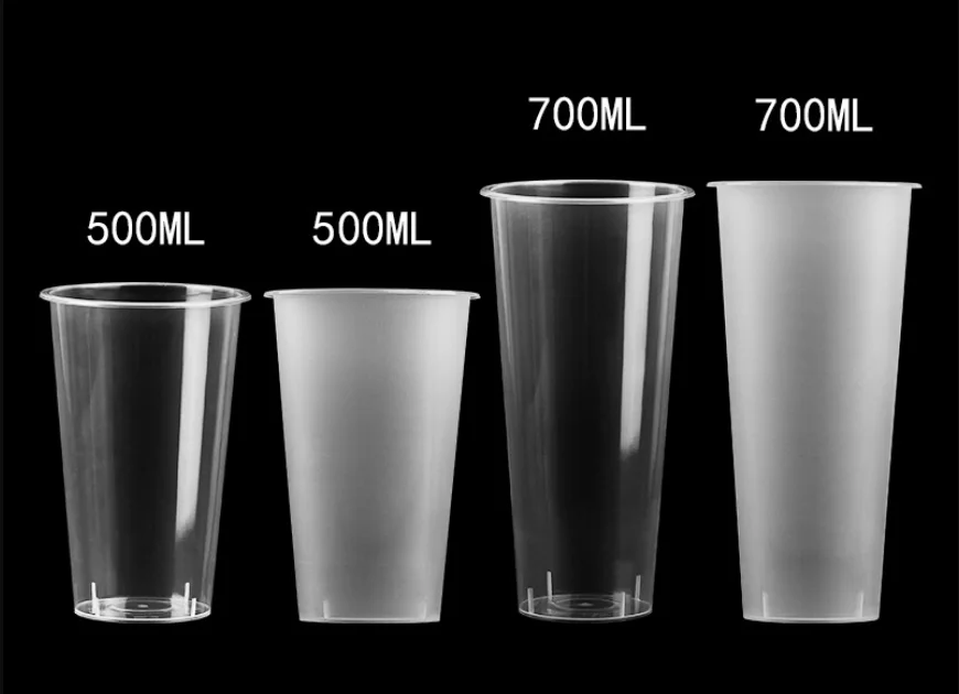 Factory Price 700ml 500ml 360ml Injection PP Plastic Bubble Tea Cups with Straw| Alibaba.com