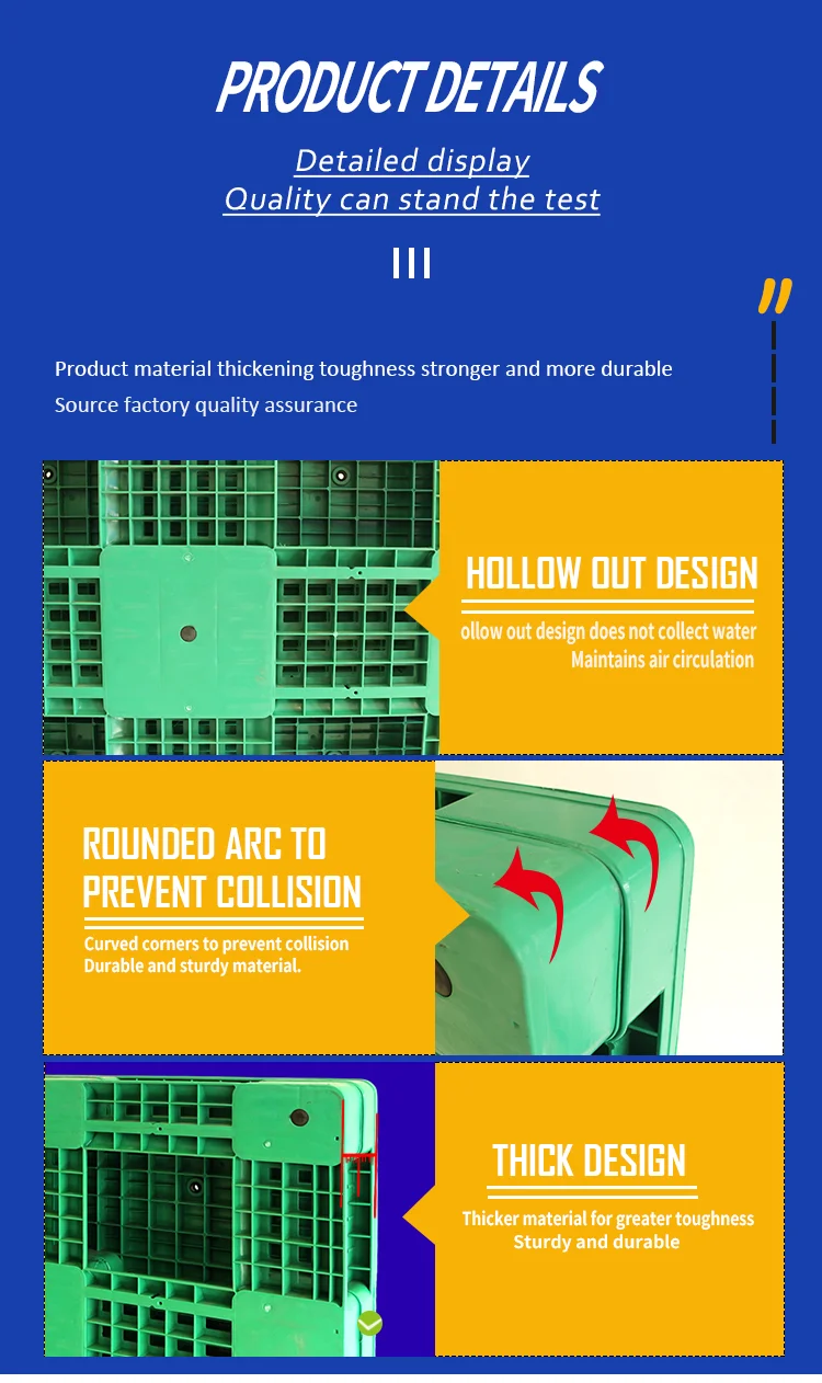 1200x1000mm Heavy Duty 6 Runner Flat Plastic Pallets - Buy Flat Top ...