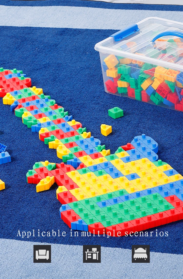 Customizable Children Play Together Irregular Patchwork Toy Bricks Set ...