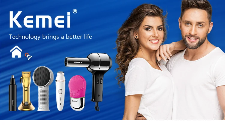 Usb Rechargeable Cordless Electric Body Groin Hair Trimmer Kemei Km-2296 2500mah Lithium Battery ...