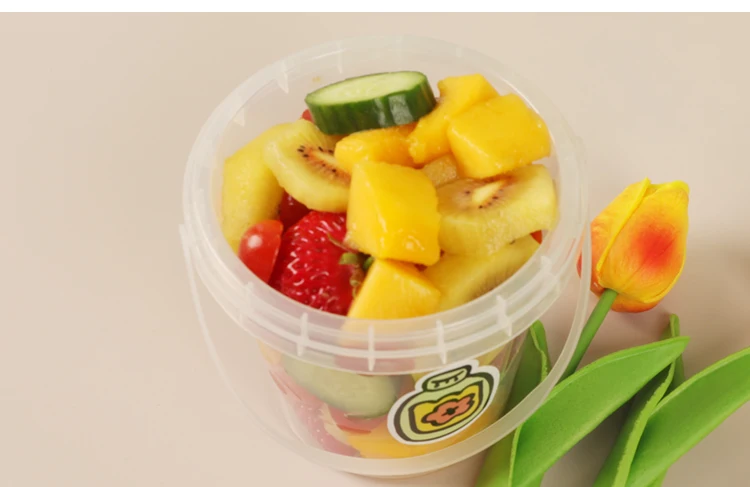 Hot Sale Boba Bucket Disposable 1000ml 32oz Plastic Pp Boba Drinking ...