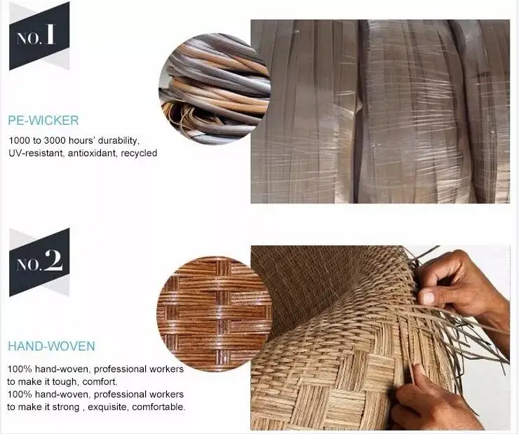 Sectional Modern with Cushion Balcony PE Garden Bistro