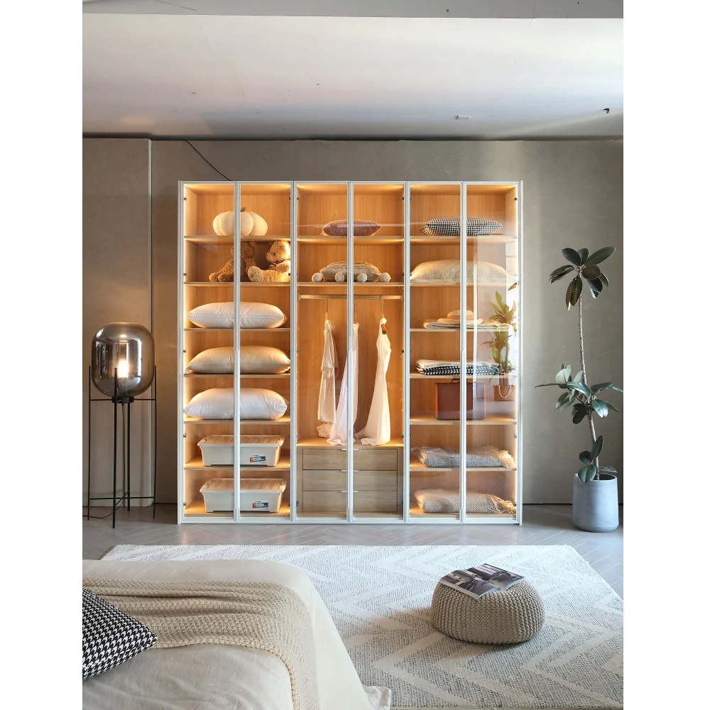 Custom Latest Luxury Big Cabinet Armoire Cream White Wardrobe Bedroom ...