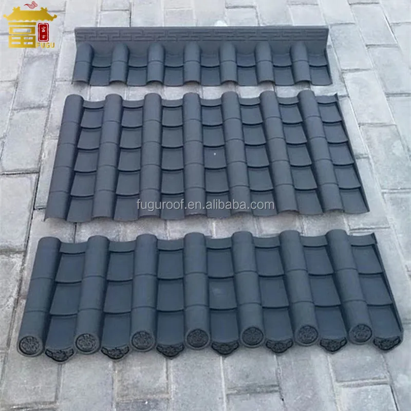 HDPE Resin Plastic Chinese Style Artificial Antique Roof Tile