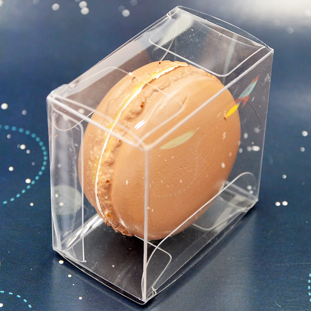 Custom Transparent Pet Plastic Box For Single Macaron - Buy Single ...