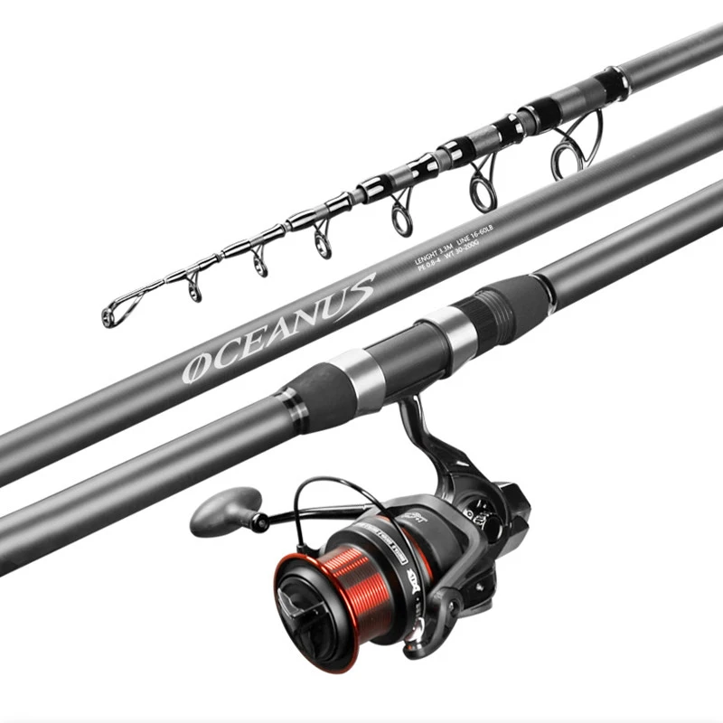 High Quality 2.4-5.4m Lure Weight Telescopic Rock Fishing Poles Trout ...