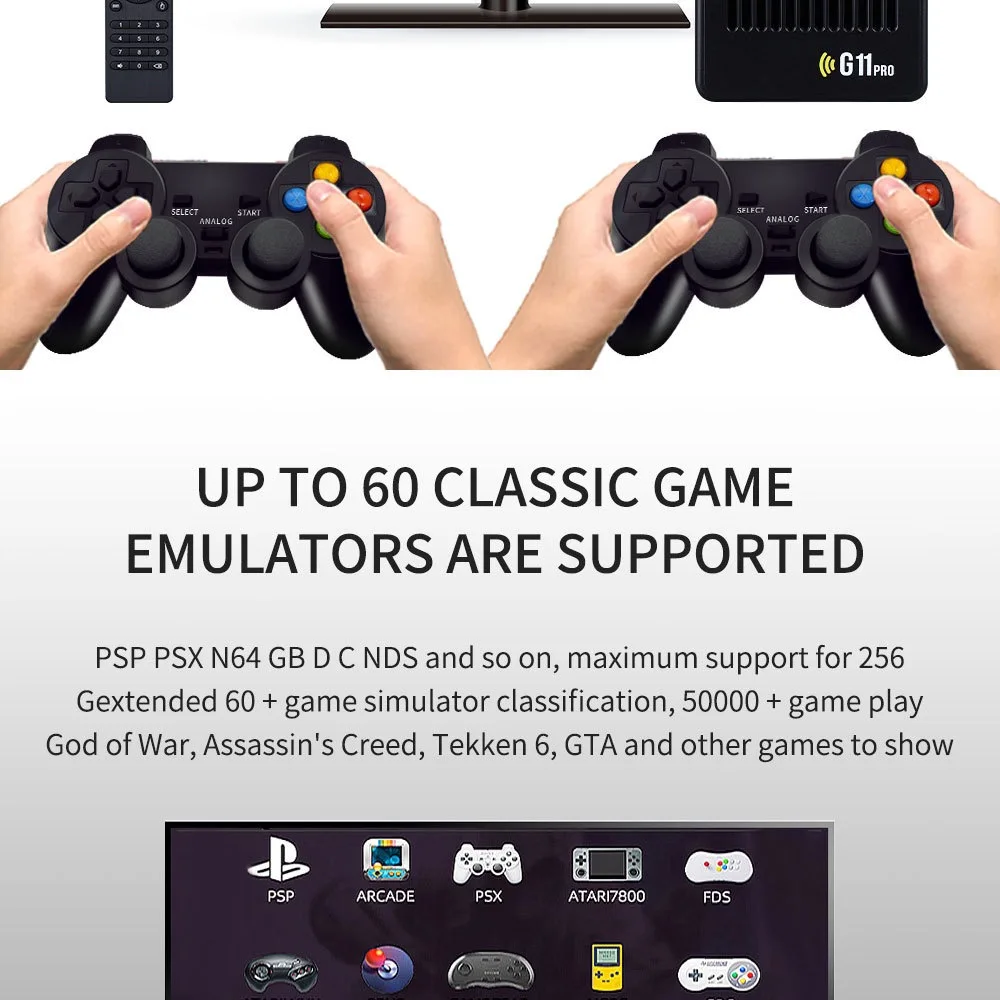 2025 G11 PRO TV Game BOX - Classic Arcade & Android Dual System