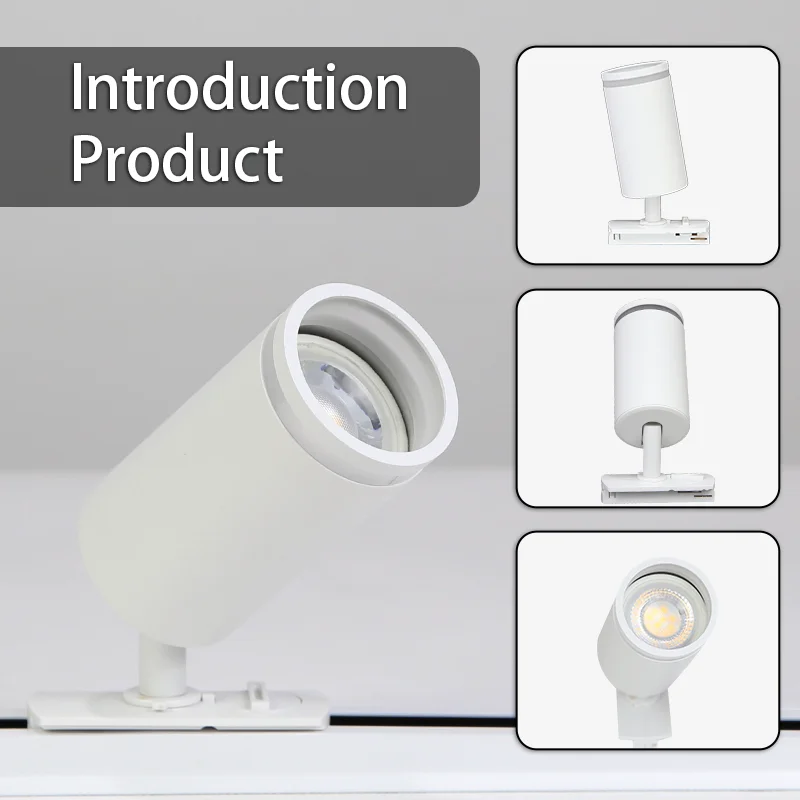 Modern Indoor Adjustable GU10 Lighting Fixtures for Commercial Spot Lights