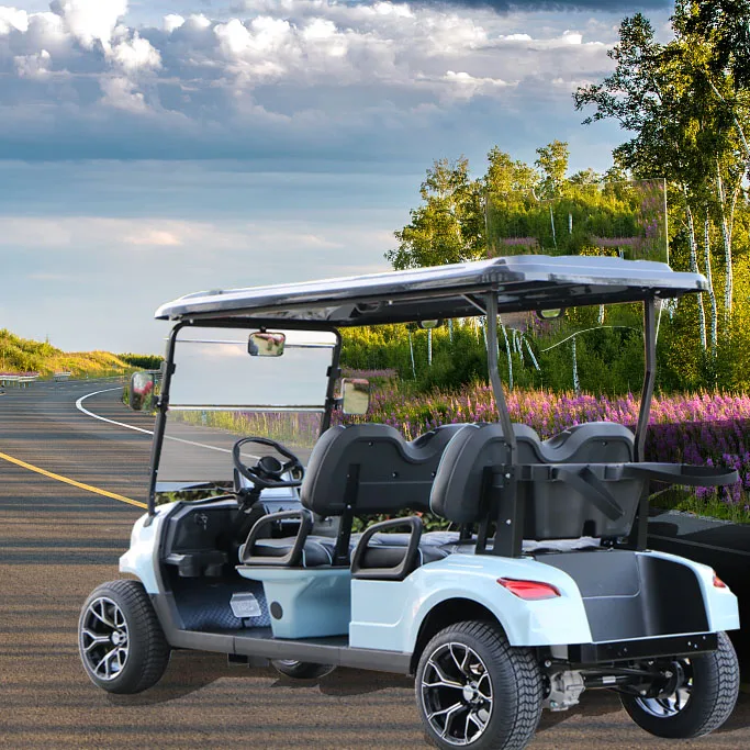 4 Wheel Drive Gas Golf Cart Lithium Battery Golf Cart With Doors Cover ...