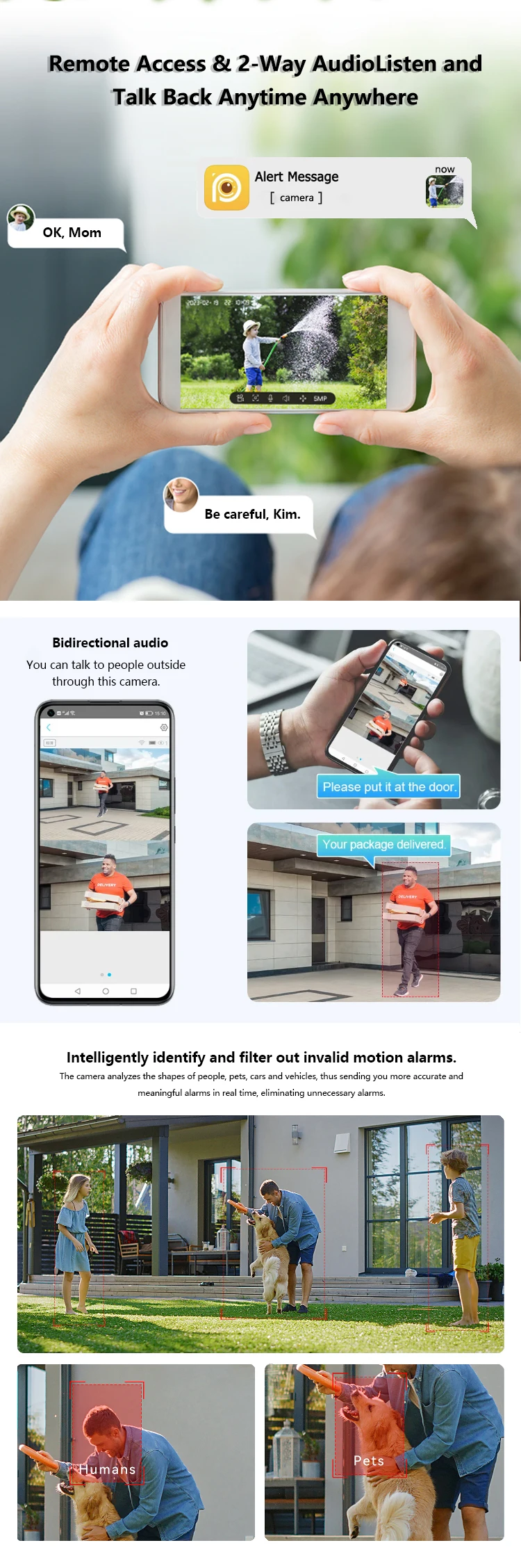 Outdoor Ip66 Wireless Security Surveillance Cctv Two Way Audio Two Lens ...