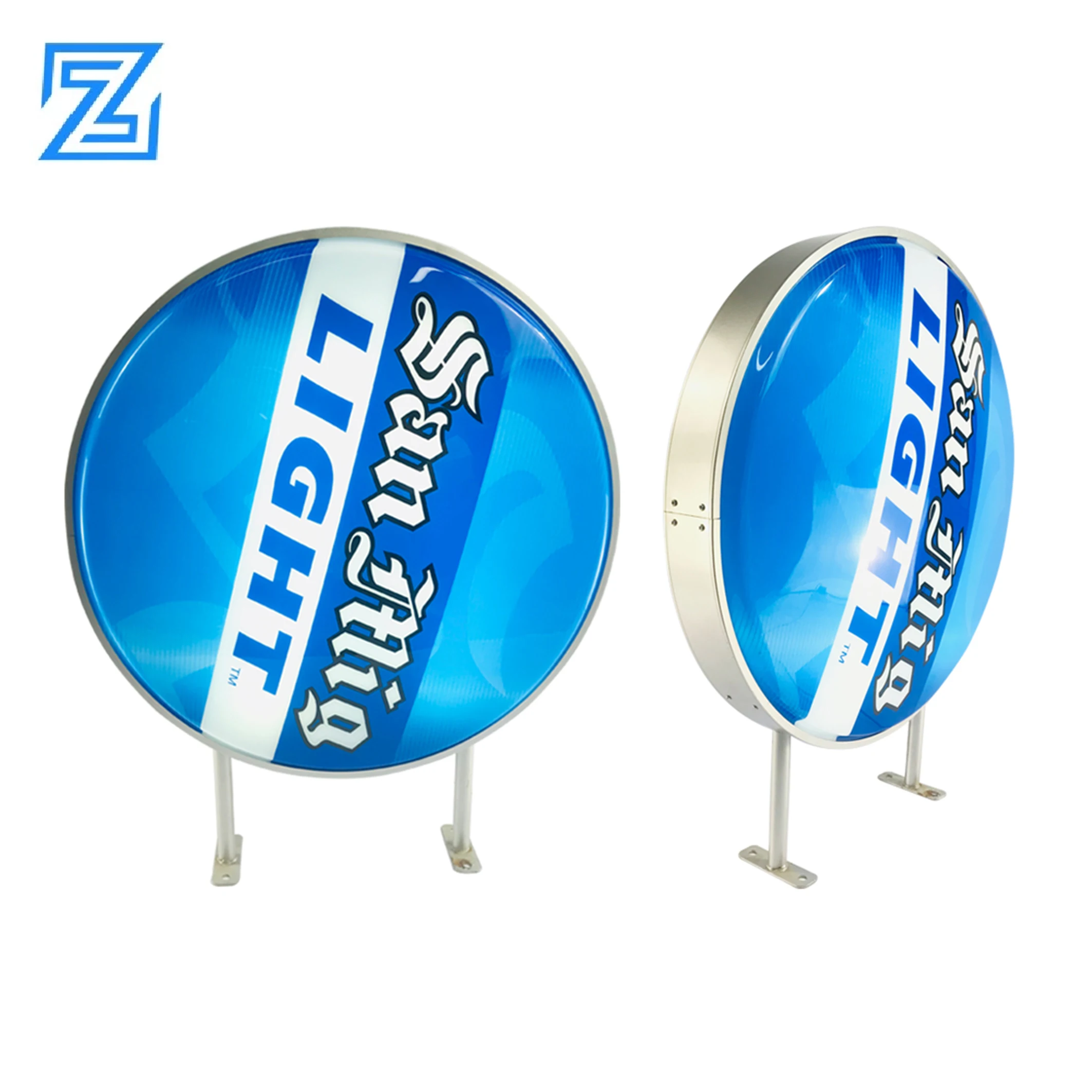 Outdoor Round Vacuum Forming Double Sided Luminous Light Box For Shop ...