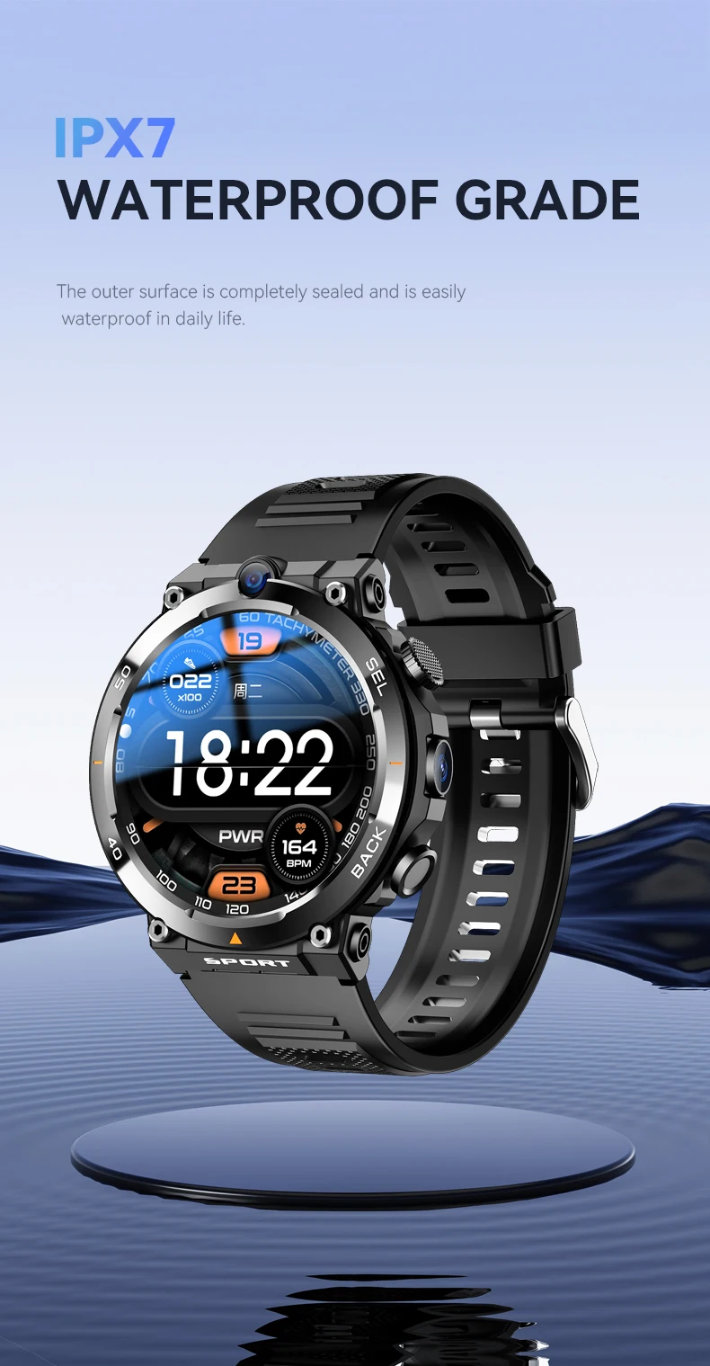 EDS H10 SmartWatch NFC ACCESS CONTROL OPEN 1.85"AMOLED Round Screen GPS ...