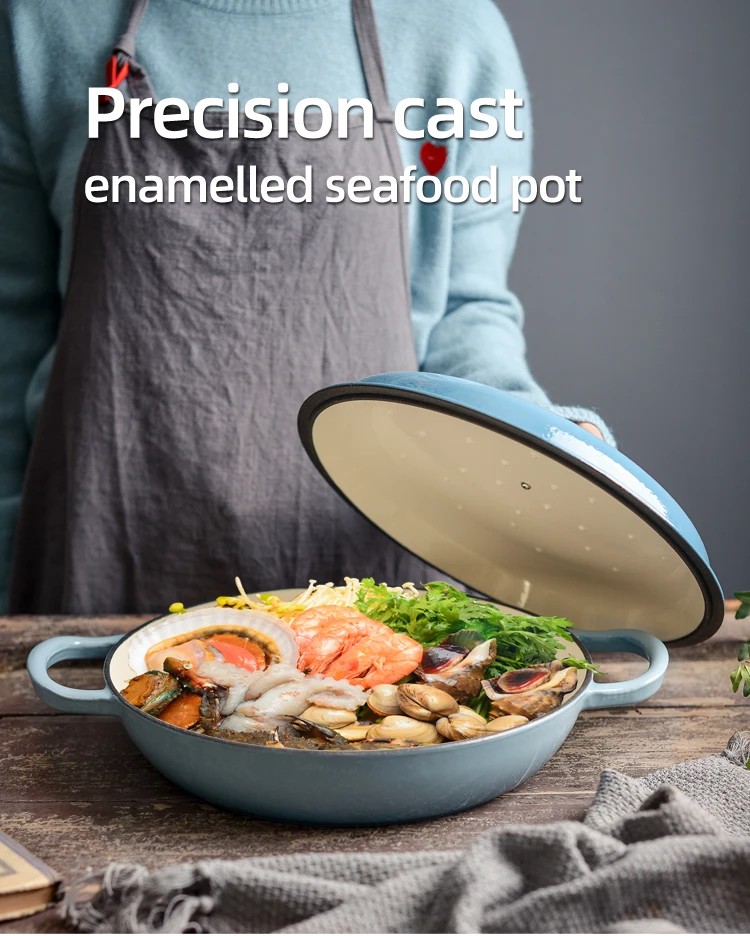 Happiness Premium Cast Iron Seafood Pot - Durable & Versatile