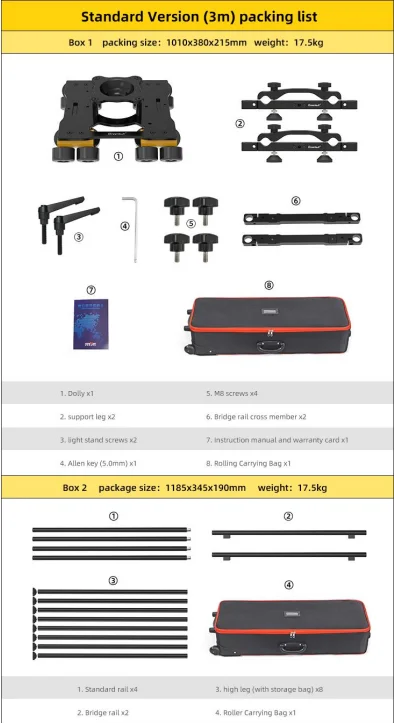 Wholesales Camera Slider BX300L-R 3m Portable Motorized Video DSLR Electronic Camera Track Dolly