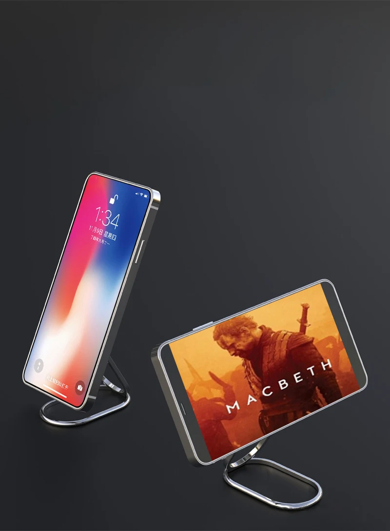 Custom Metal Phone Holder Stand Desk Thin Universal Flexible Foldable ...