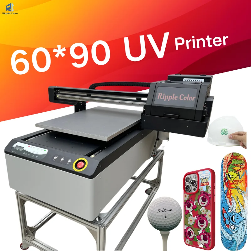 Ripple Color Hot Selling Inkjet Small Digital Uv Inkjet Printer A1 6090 Uv Printer Mug Bottle ...