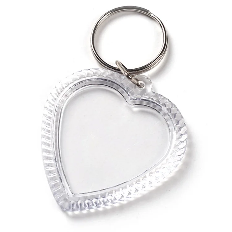 Custom Logo Transparent Acrylic Keychain Photos Double Sided Blank ...