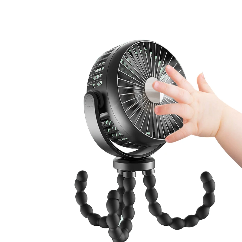 Flexible Tripods Rechargeable Octopus Fan - Portable Cooling