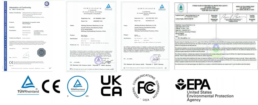 6 Inch Capacity 25hp Twin Cylinder Gasoline Engine Wood Chipper DCH6