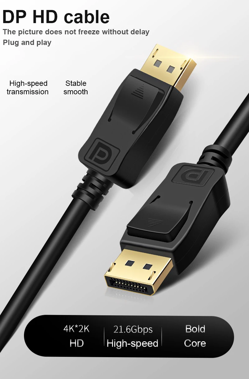 OEM 4k Displayport Cable Projector Computer Dp to Dp Cable 4K 1.8m ...