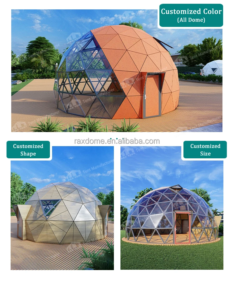 Prefab House Wooden Glamping Geodesic Dome House Hot Sale