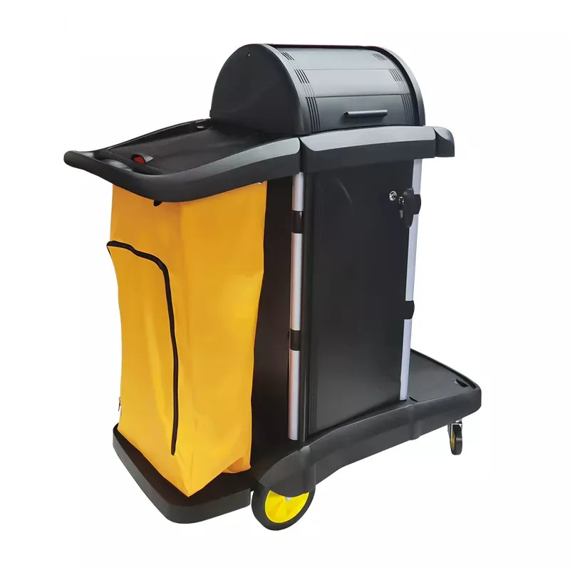 Hotel Housekeeping - Efficient Cleaning with Janitorial Garbage Cart