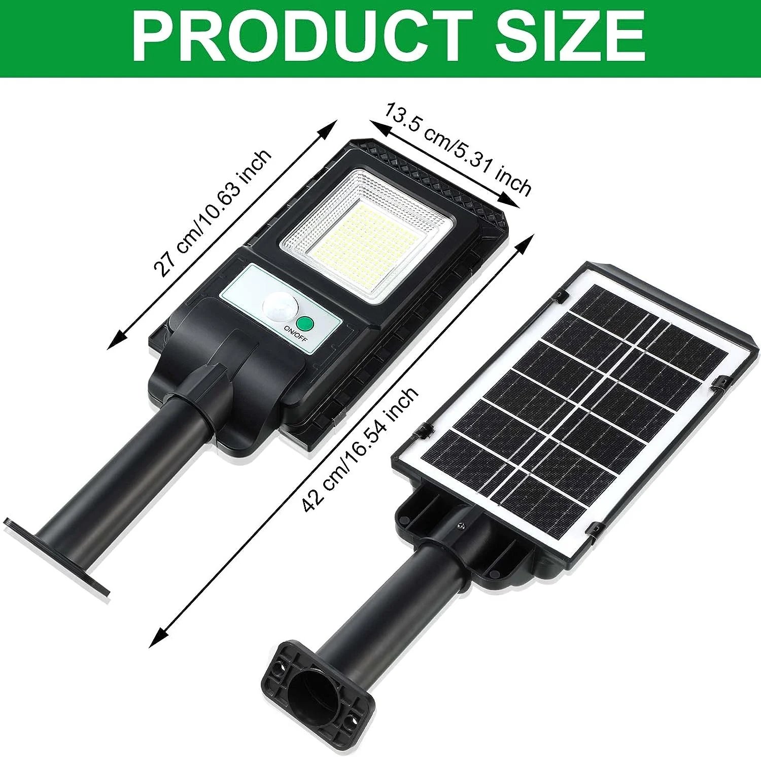 Integrated Street Light Pole Outdoor High Power Led 80w Solar Light ...