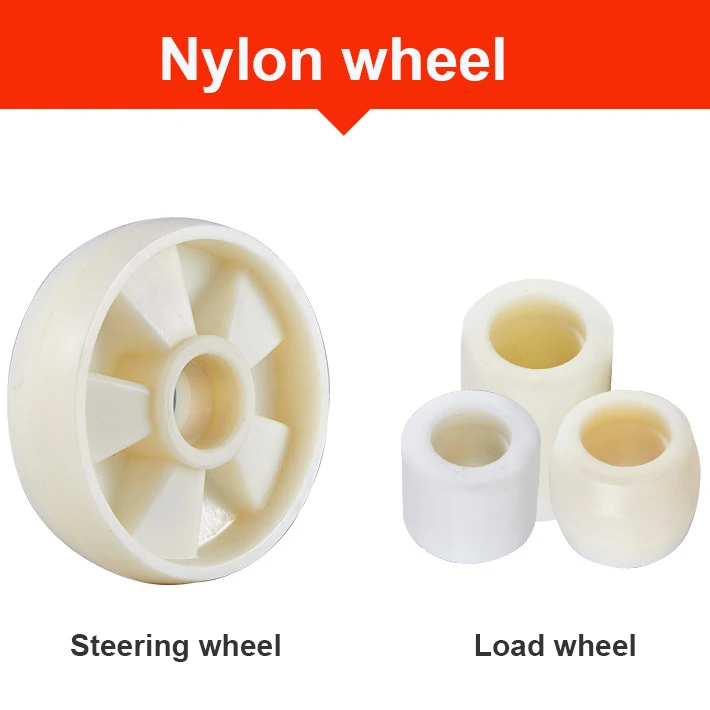 Load Wheel Caster For Pallet Truck Stacker Cast Iron Red Black Rubber ...