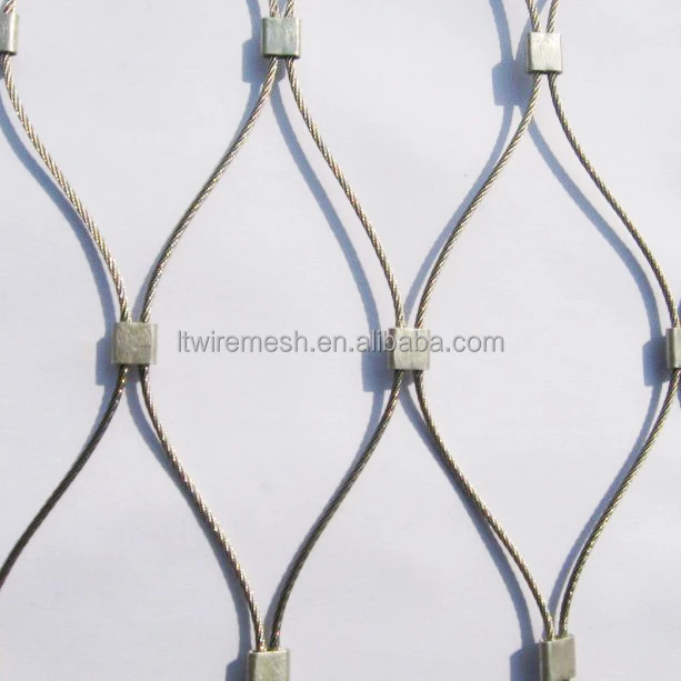 316 Stainless Steel Webnet Wire Rope Mesh Frames for Zoo