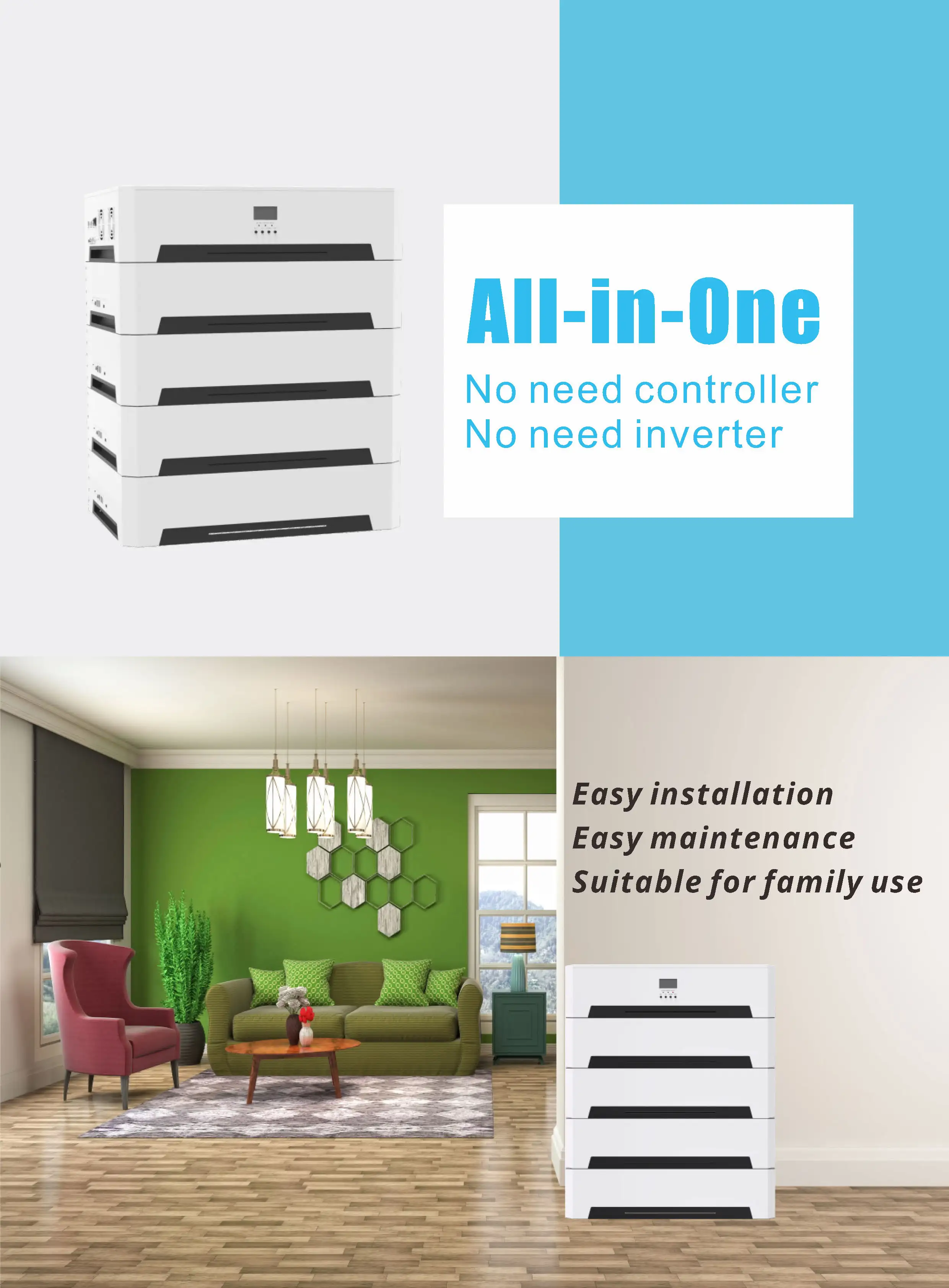 5kva Mini Solar Power Plant System 10kwh Inverter Generator Pure Sine ...