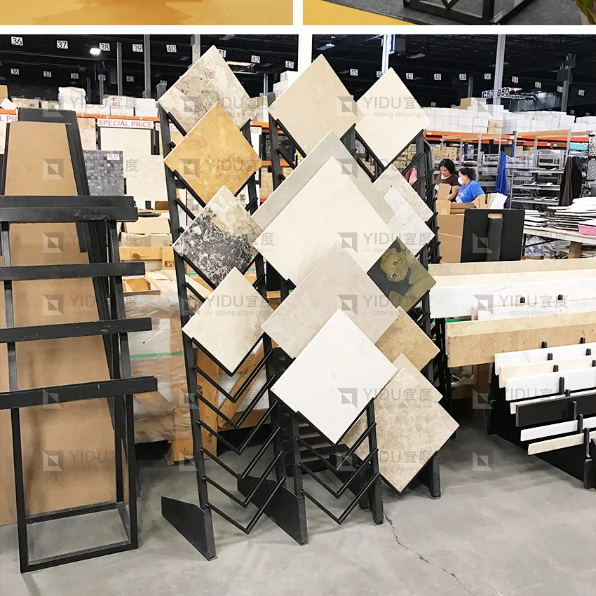 Factory Stone Sample Ceramic Granite Floor Stand Towers Ceramic Tile ...