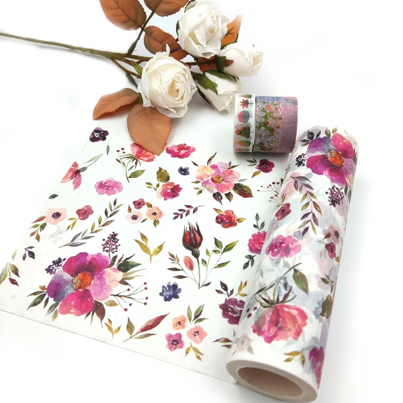 Washi Tape Set - Printed Plants and Animals Japanese Masking Paper