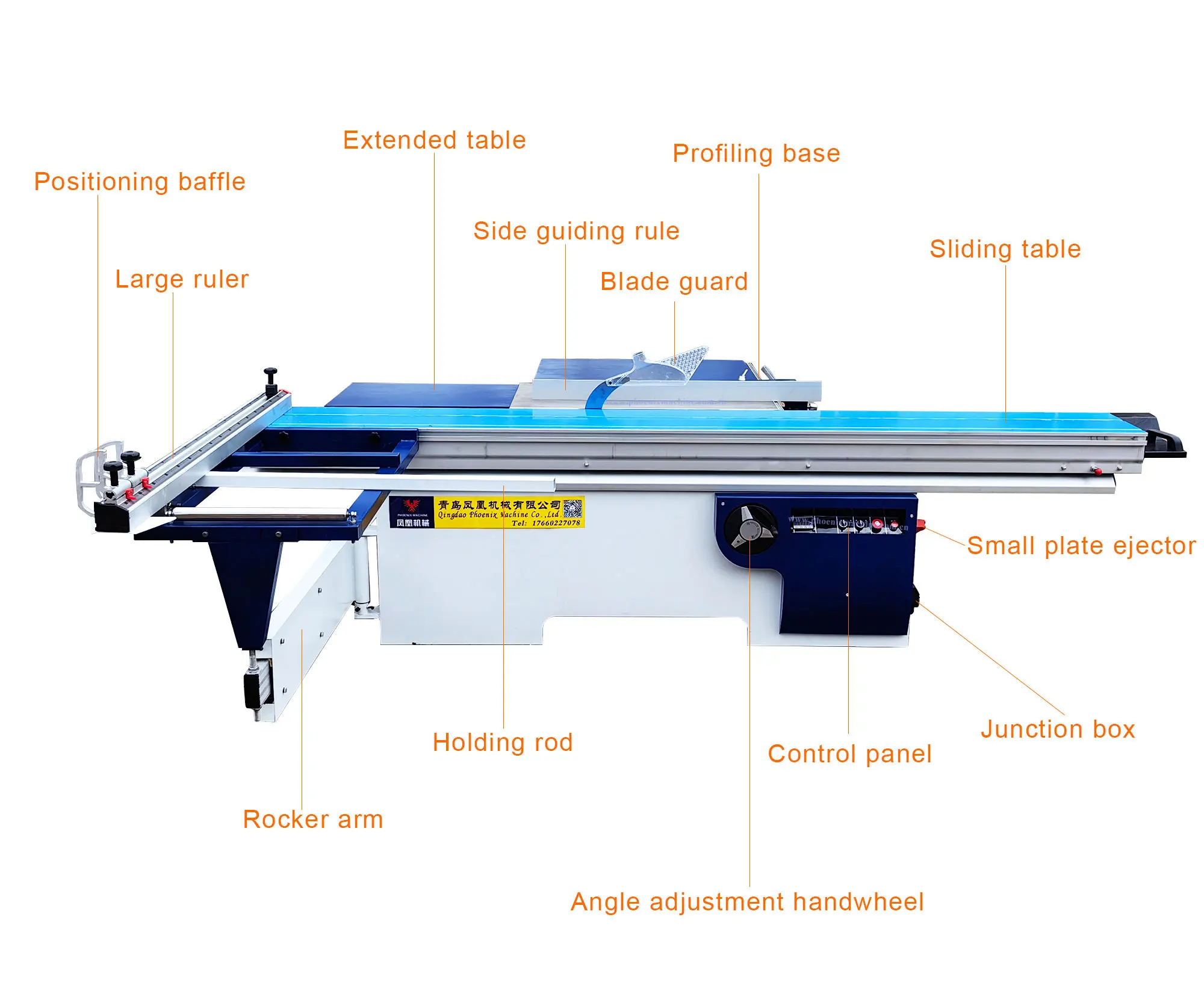 Woodworking Furniture Industrial Professional Sliding Table Panel Saw ...