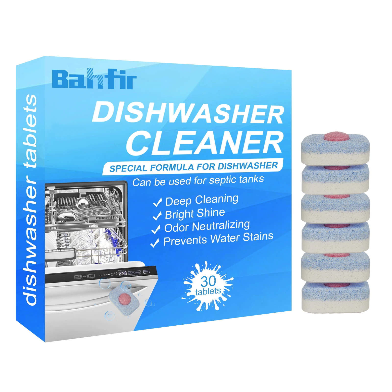 Automatic Household Dishwashing Tablet Cleaner Solid Powerful Detergent ...