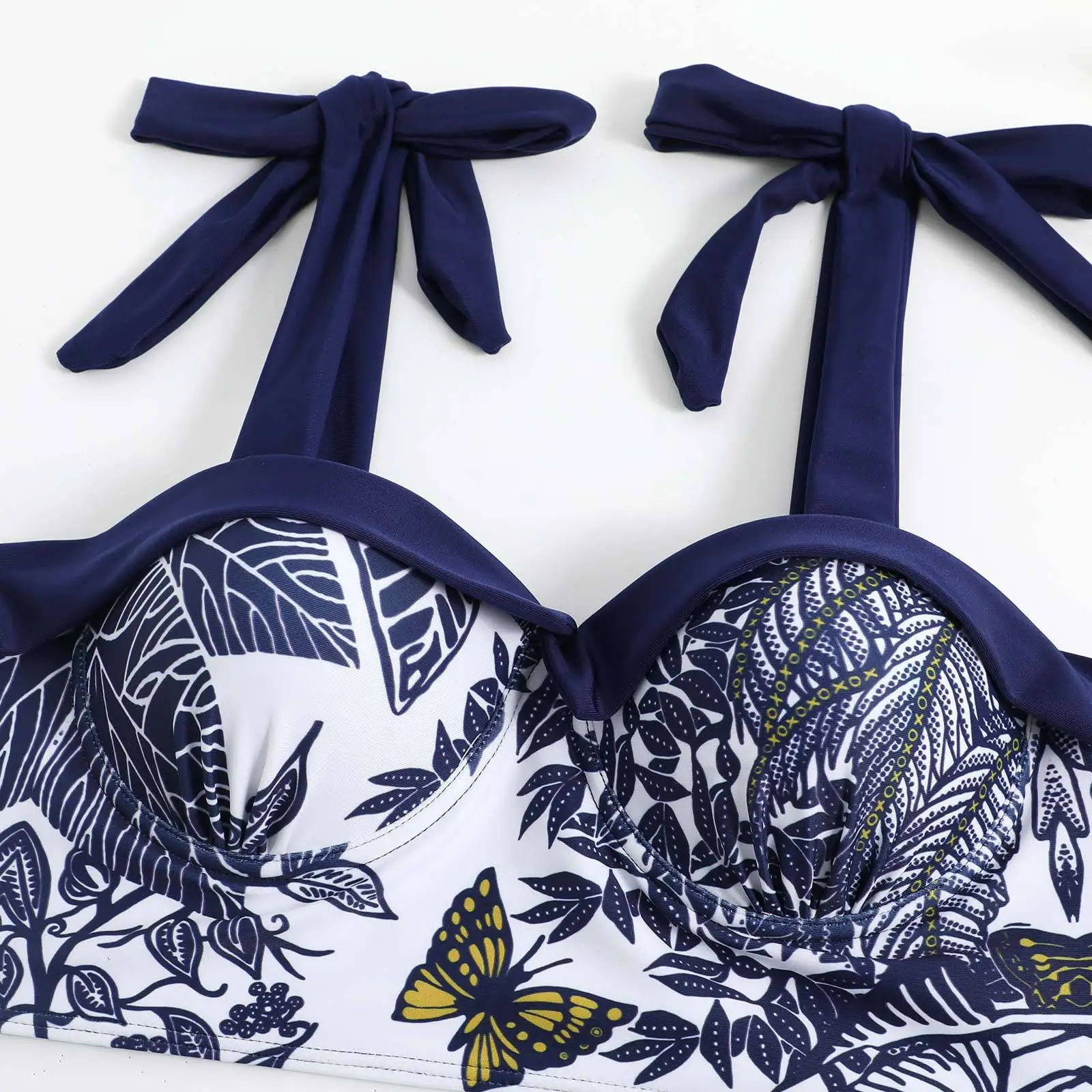 Bowknot Tie-shoulder Bathing Suits Micro Monokini Summer Beachwear ...