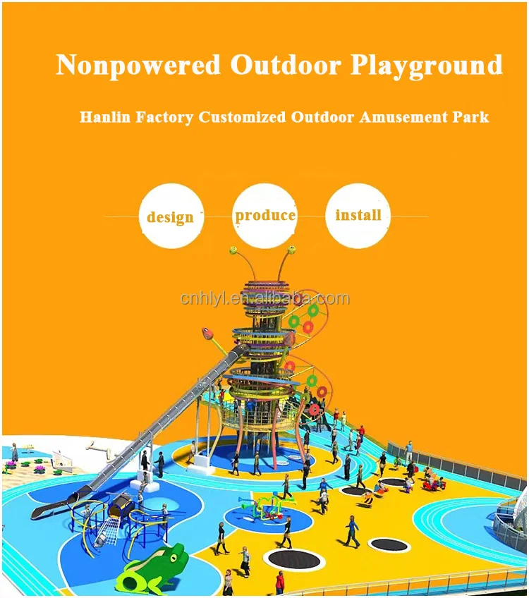 Outdoor Playground Equipment - High Rope Course Adventure
