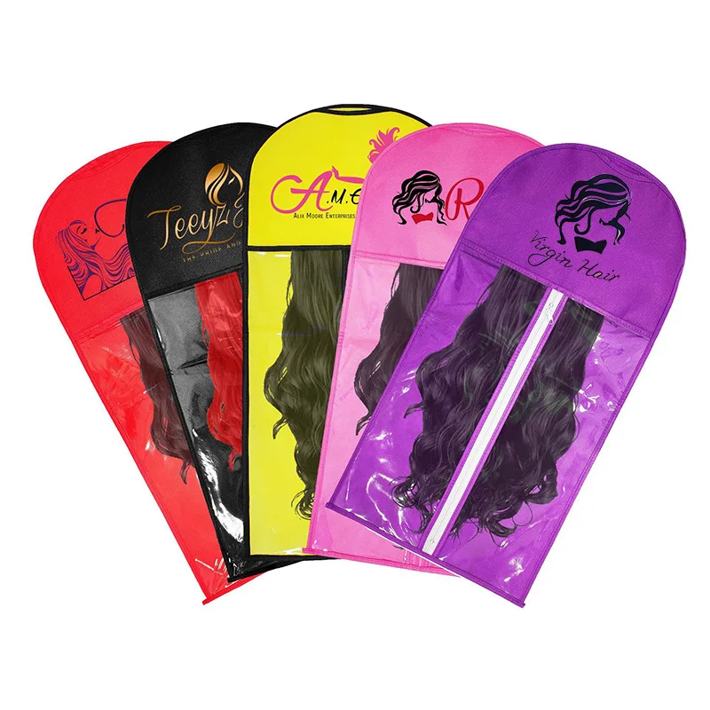 Custom Various Colors Wig Bags With Logo Dust Cover Portable Wig ...