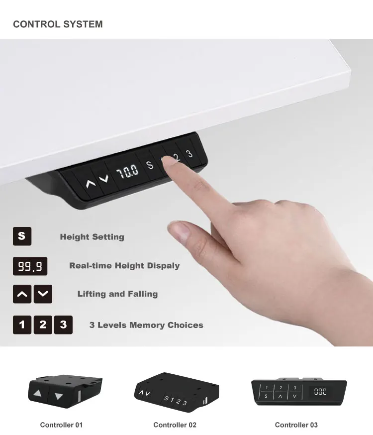 Electric Adjustable Height Computer Desk Lift Desk Ergonomic Lifting ...