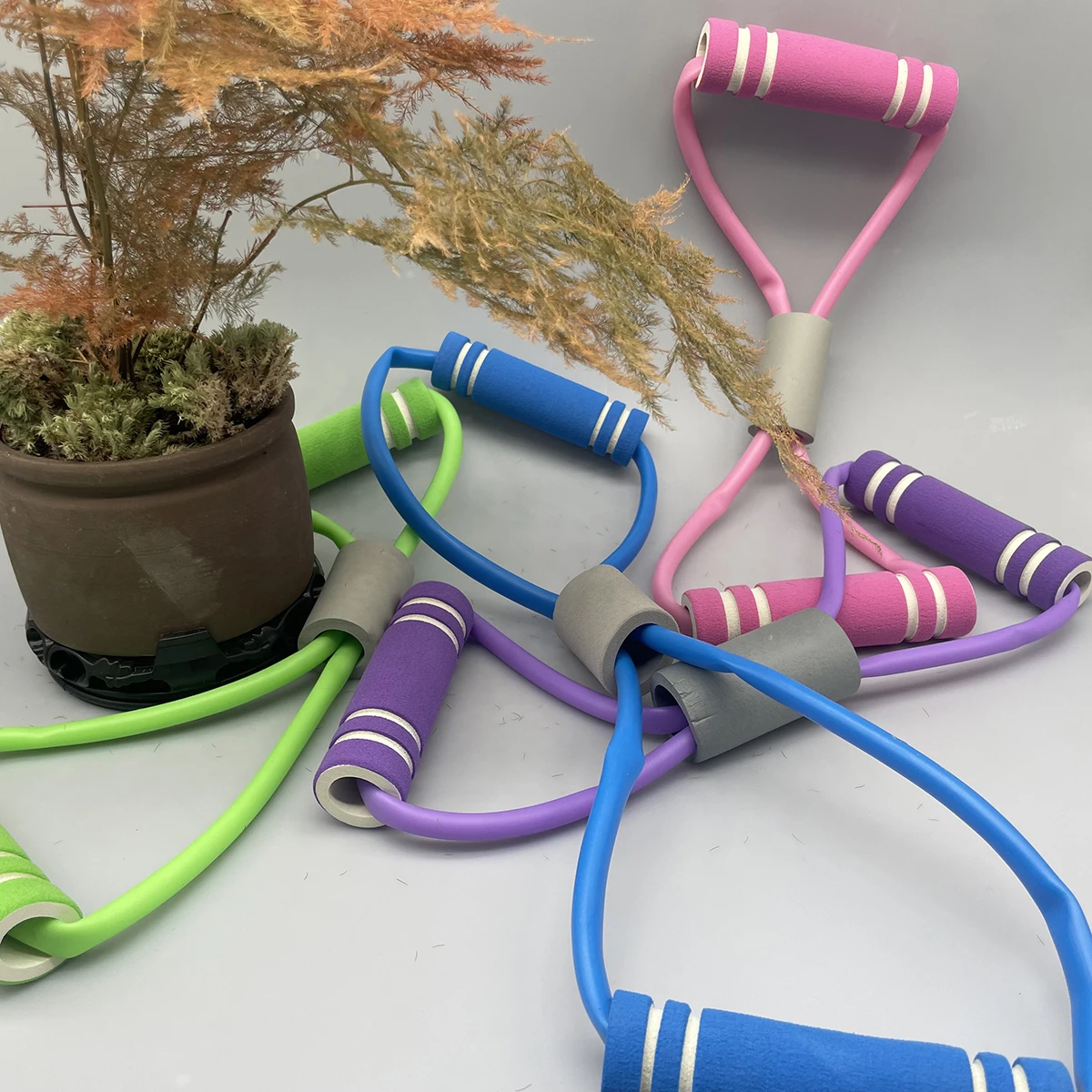 Figure 8 Tension Rope Chest Expander Yoga Tension Rope Fitness Pilates ...