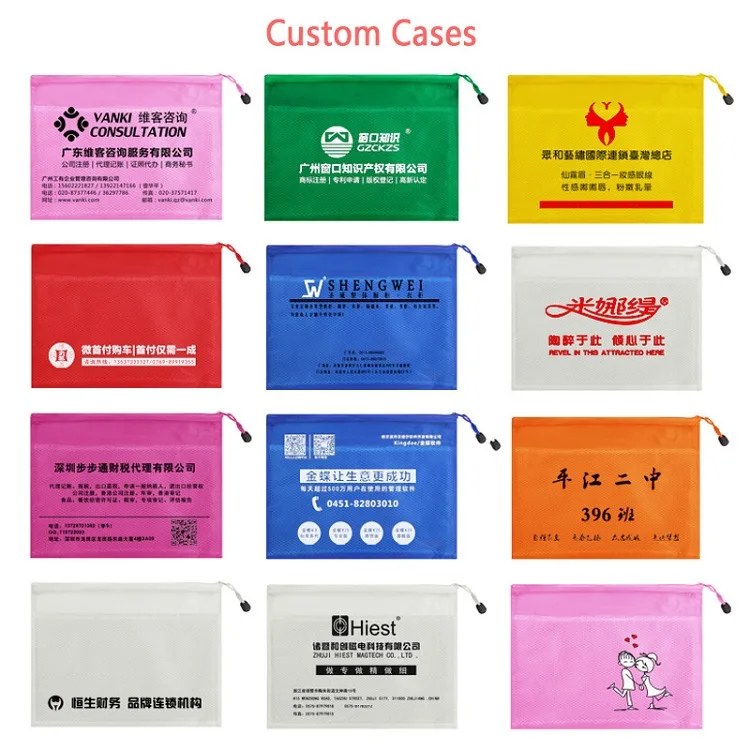 B4 B6 A4 A5 Size Plastic Clear Zipper File Folder Bag With Custom Logo ...