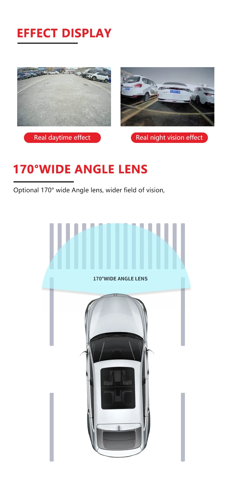 Wemaer Car Front Camera Hd Night Vision Super Wide Car Camera For ...