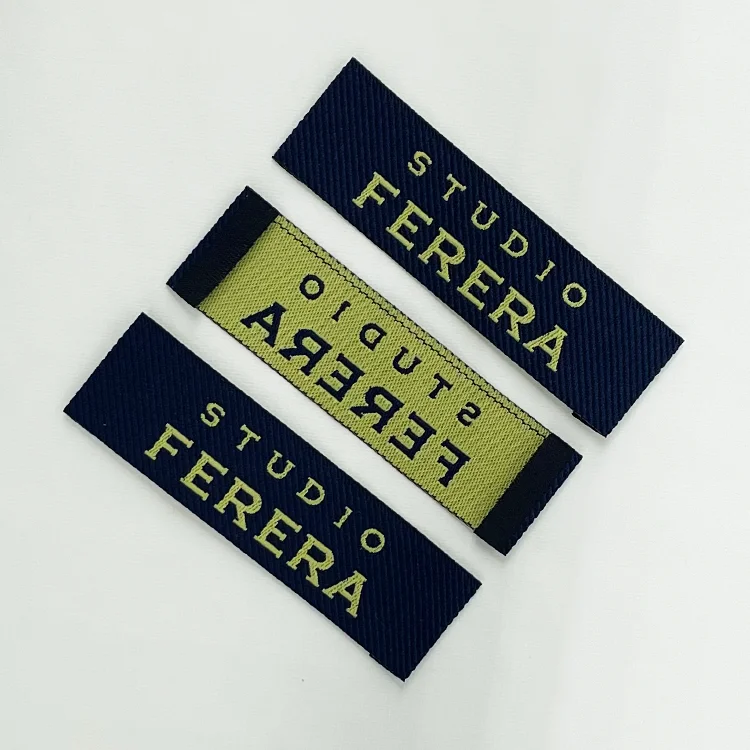 High Quality Woven Neck Label With Logo Custom Woven Label For Clothing ...