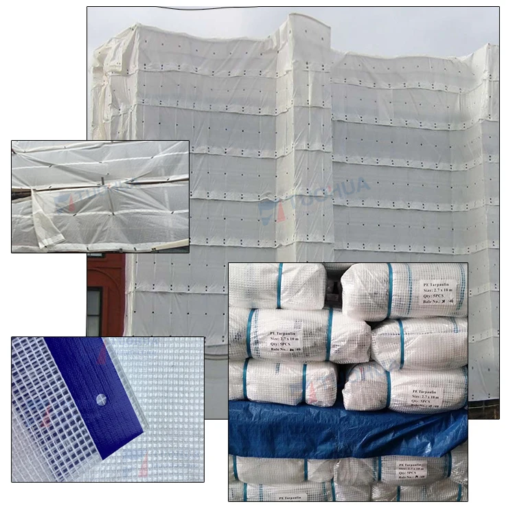 180 Gsm Plastic Transparent Awning Tarpaulin Sheeting