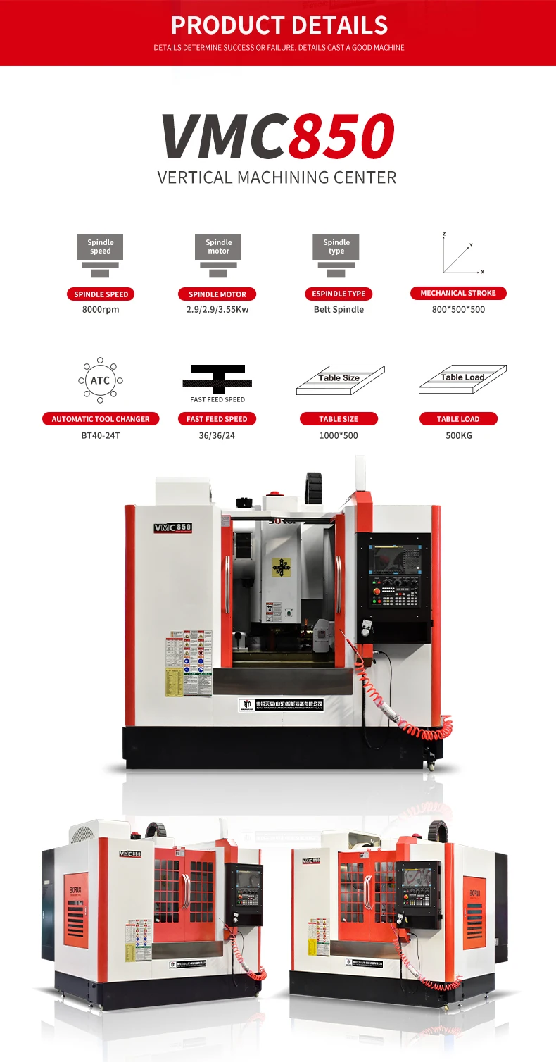 Vmc 855 Vertical Machining Center Vmc 650 Vmc850 Vertical Machining ...