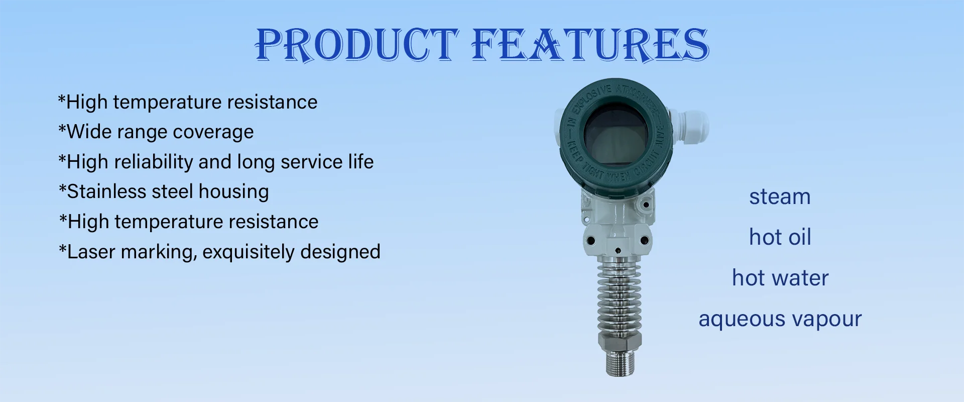 2188 Lcd Display Pressure Transmitter For High Temperature Steam And ...