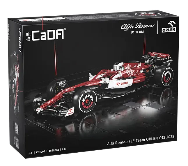 1868pcs Cada C64005 Newly 1:8 Alfa Romeo F1 Brick Car Diy Building ...