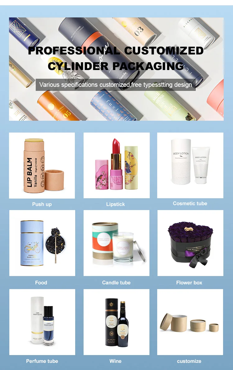 Custom Cylinder Cardboard Powder Protein Oats Container Tea Coffee Bean ...