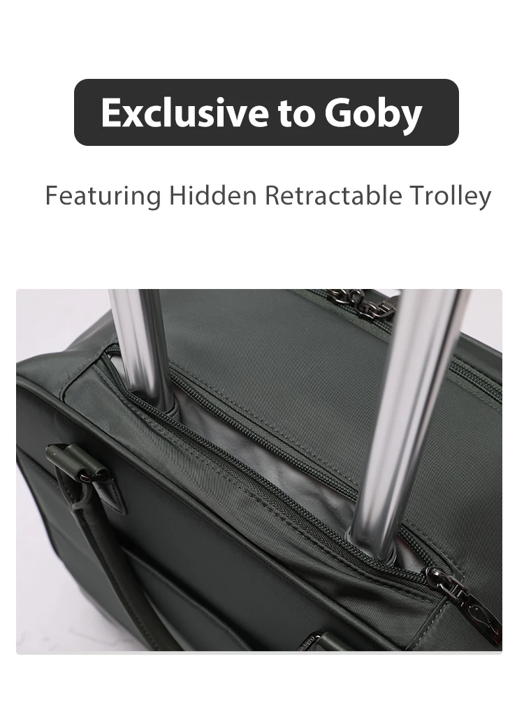 Goby London Nylon Waterproof Trolley Bag - Practical & Stylish