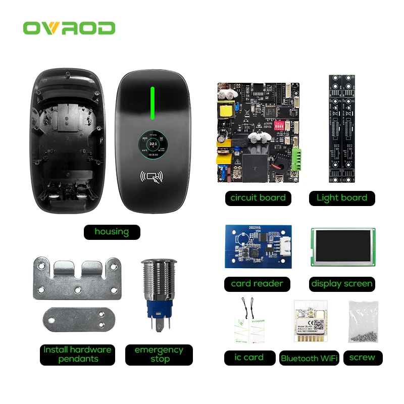 Ovrod 7kw 22kw Ip65 Wall-mounted 32a 48 Ev Charger Type 2 Type 1 Gbt ...