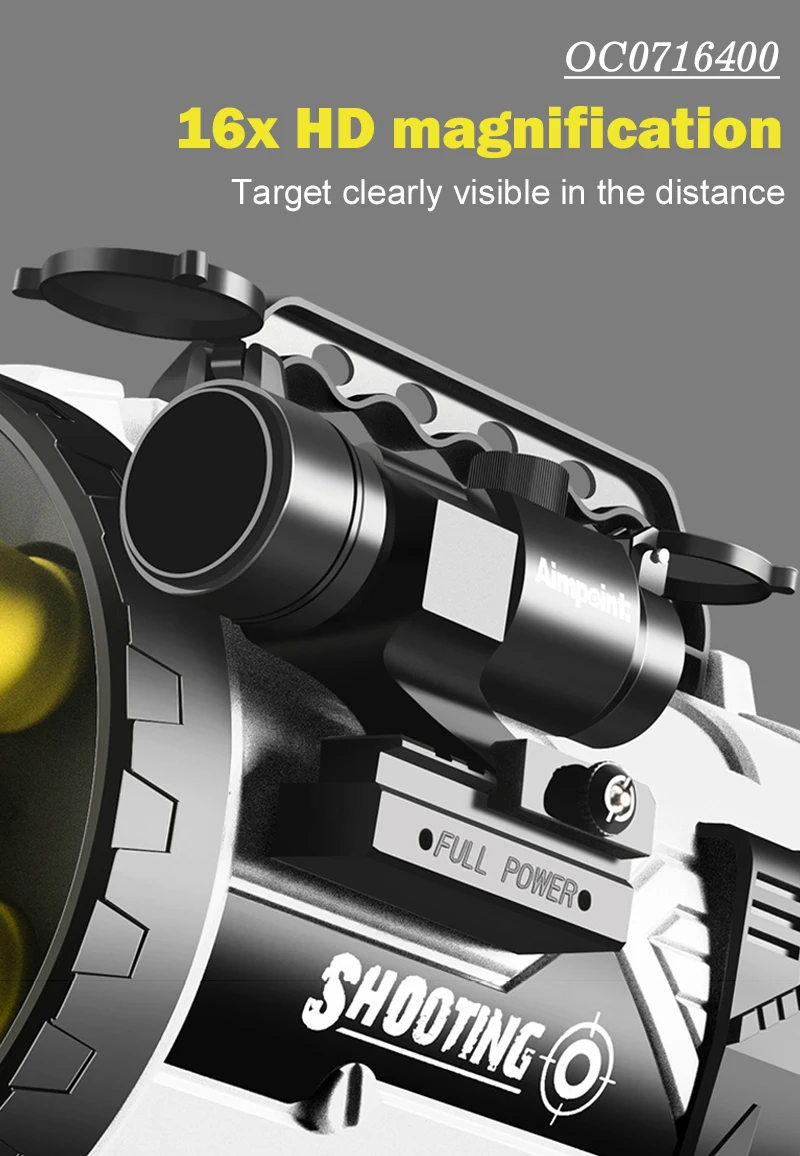Long Distance Shooting Game Soft Bullet Novelty Toy Gun Electric For ...